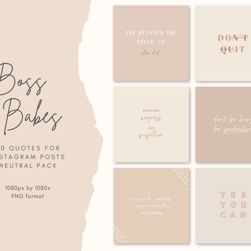 Instagram Quotes Post Templates Girl Boss Instagram Quotes - Etsy