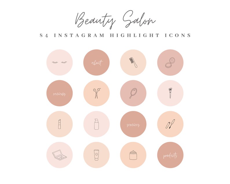 84 Beauty Instagram Highlight Icons Beauty Salons Makeup - Etsy