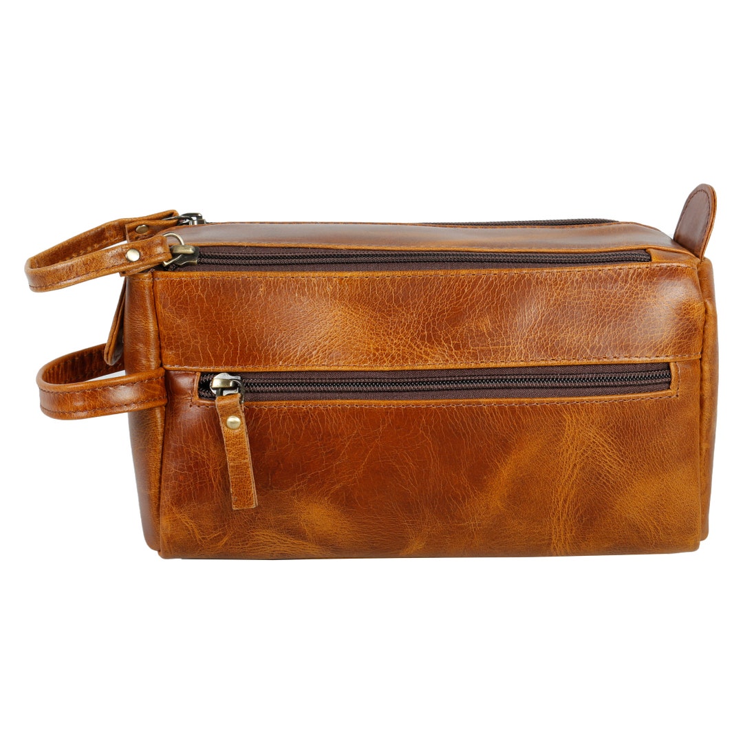 Personalized Leather Dopp Kitt for Men, Leather Men's Travel Bag, Mens ...