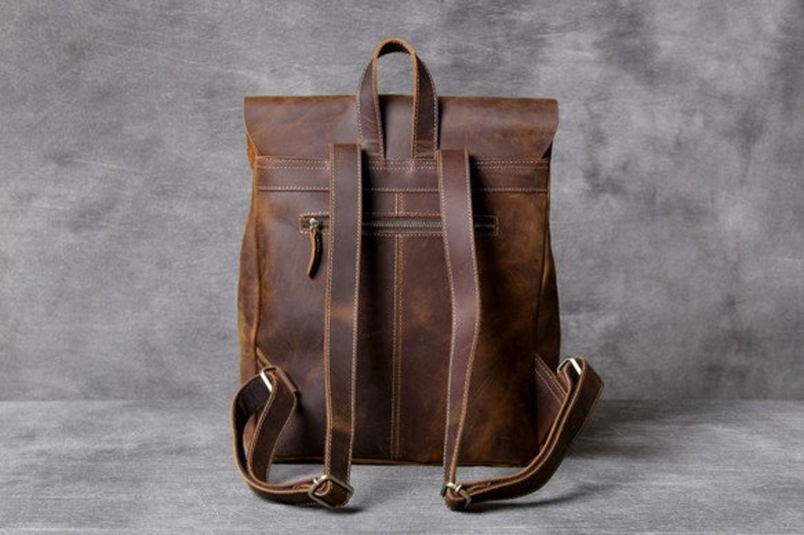 Leather Backpack Leather Vintage Leather Backpack Leather - Etsy