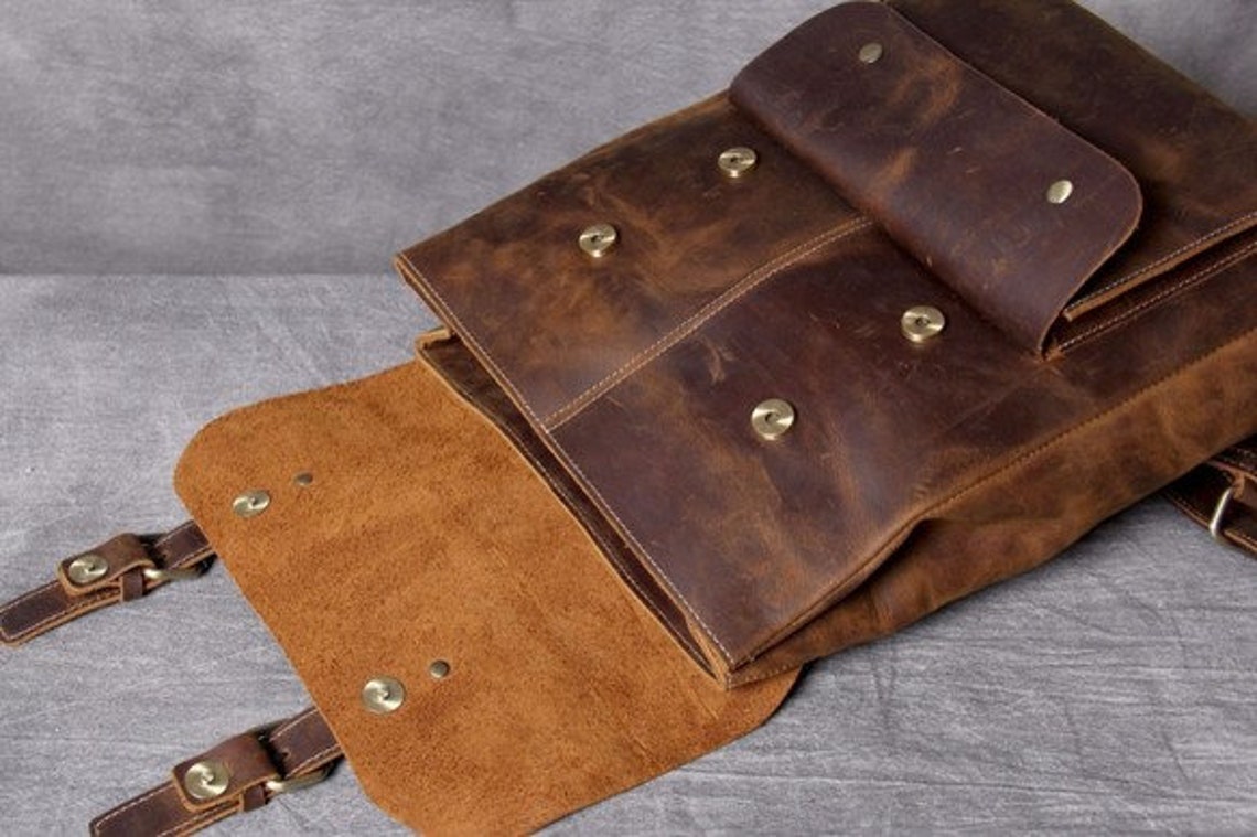 Leather Backpack Leather Vintage Leather Backpack Leather | Etsy