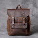 Leather Backpack Leather Vintage Leather Backpack Leather Rucksack ...