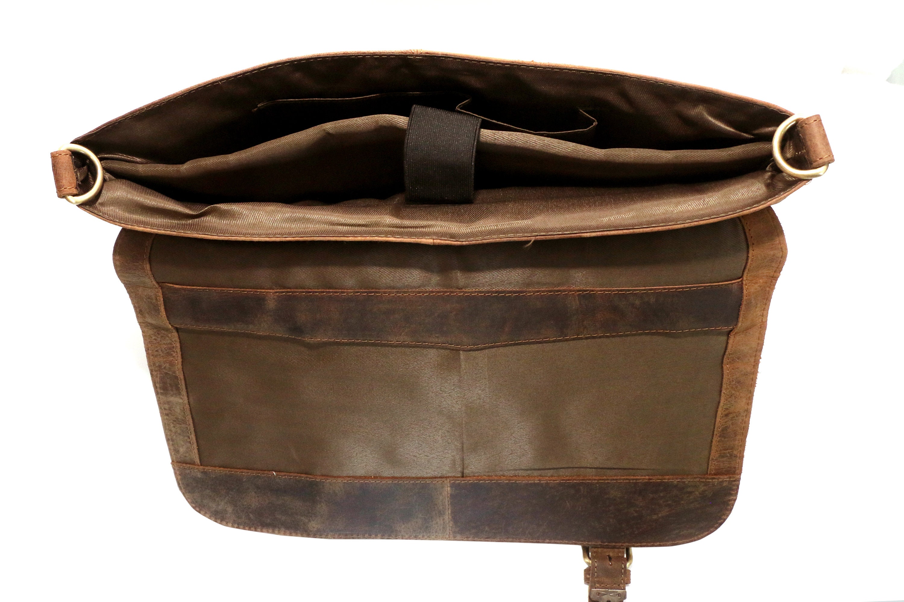 Rustic Look Leather Messenger Bag Leather Laptop Bag Men | Etsy