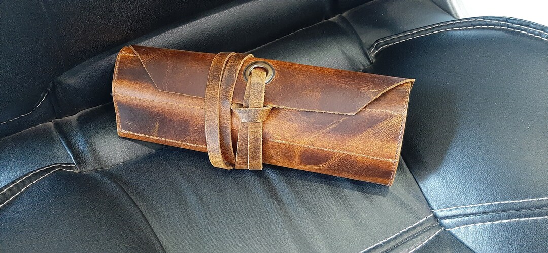 Leather Tool Wrench Roll Chisel Bag Tool Kit Repair Kit Bike Cycling ...