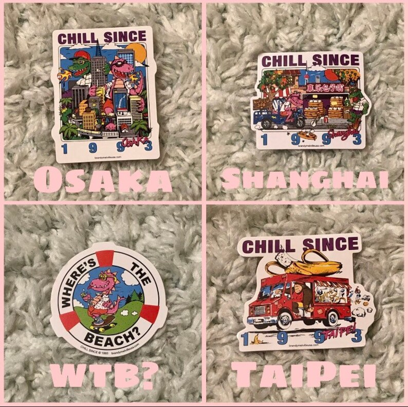 Brandy Melville Sticker Pack or Individual Chill Since - Etsy