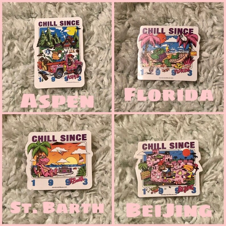 Brandy Melville Sticker Pack or Individual Chill Since - Etsy