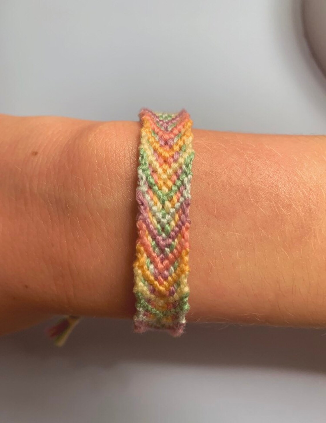 Pastel Rainbow Fishtail Chevron Friendship Bracelet - Etsy