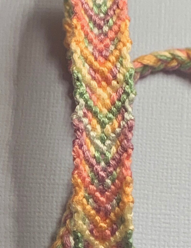 Pastel Rainbow Fishtail Chevron Friendship Bracelet - Etsy