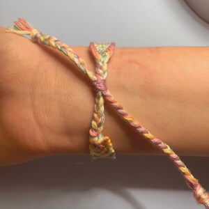 Pastel Rainbow Fishtail Chevron Friendship Bracelet - Etsy