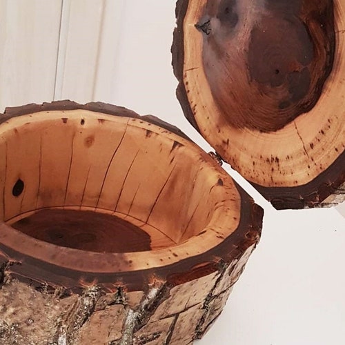 Wood Box Handmade Box Made of Tree Stump Jewelry Storage - Etsy