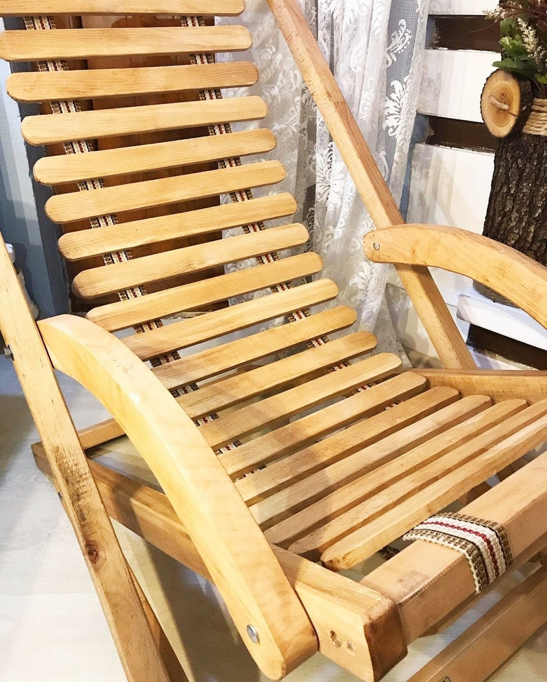 Foldable Wooden Chair, Lounge Chair, Camping Chair, Wood Sun Chair ...