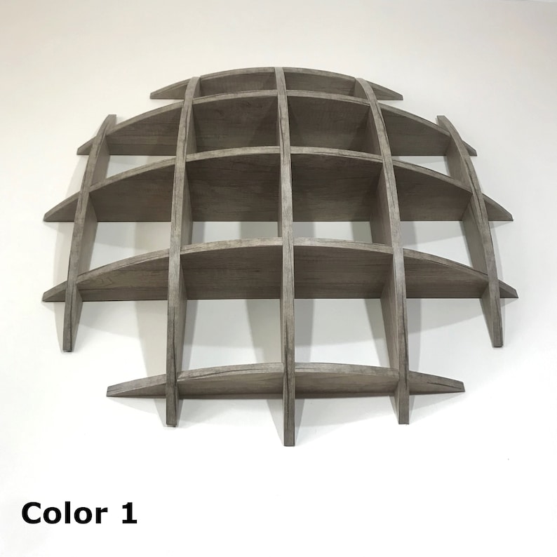 Wooden Wall Shelf, Hemispherical Shelf, Unique Home Decor Furniture ...