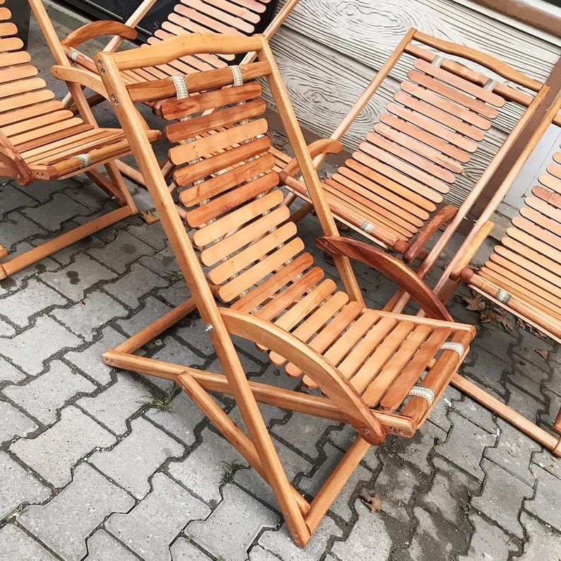 Foldable Wooden Chair, Lounge Chair, Camping Chair, Wood Sun Chair ...