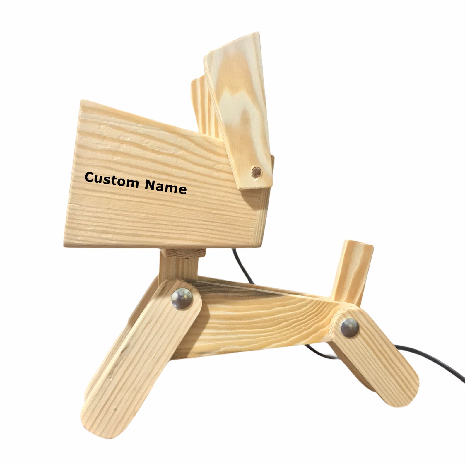 Personalized Wood Desk Lamp Adjustable Positions Table Lamp - Etsy