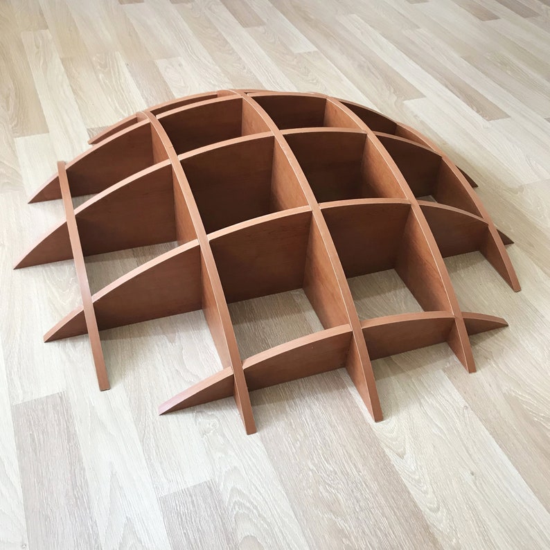 Wooden Wall Shelf, Hemispherical Shelf, Unique Home Decor Furniture ...