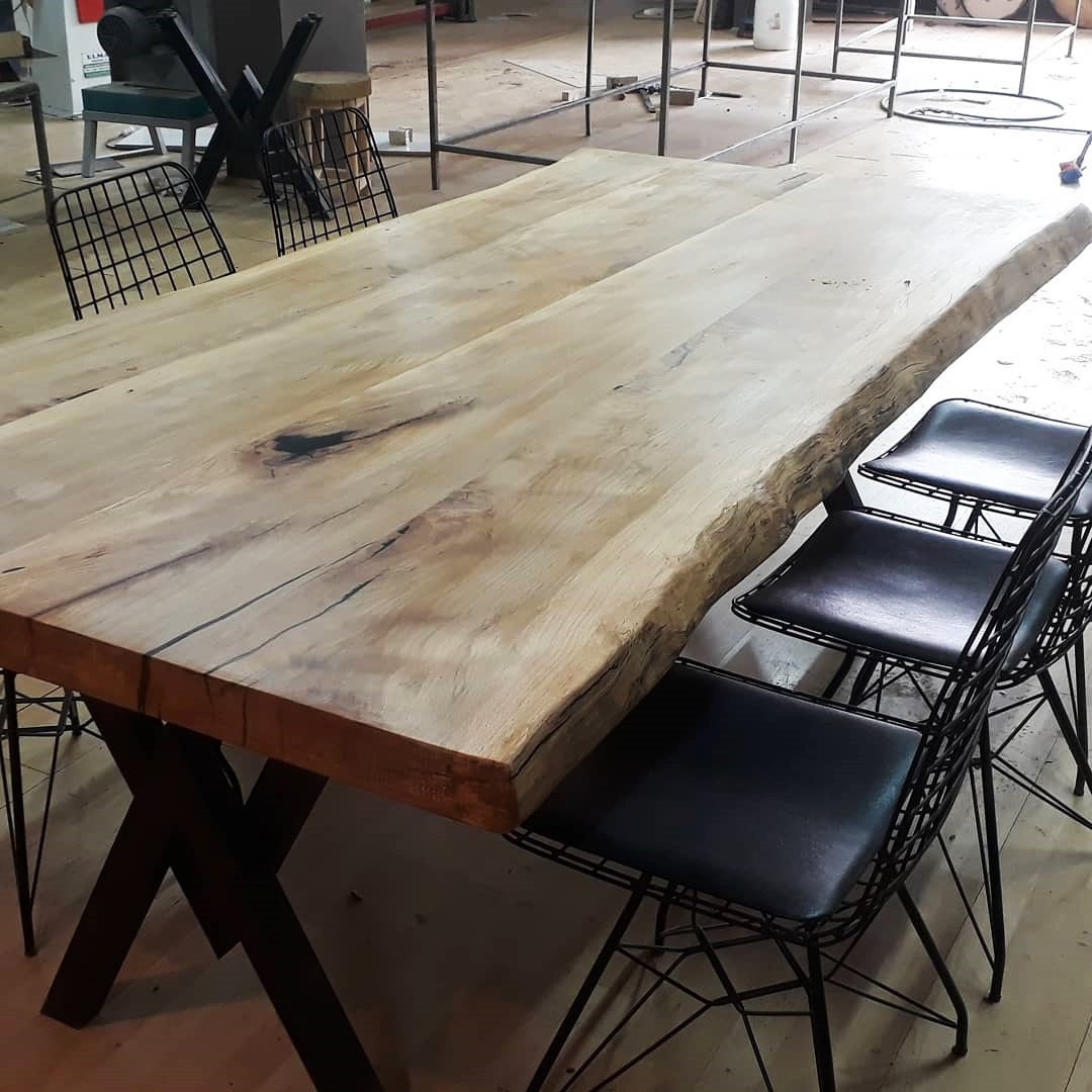 Solid Wood Dining Table, Made From Natural Chestnut Wood, Wooden Table ...