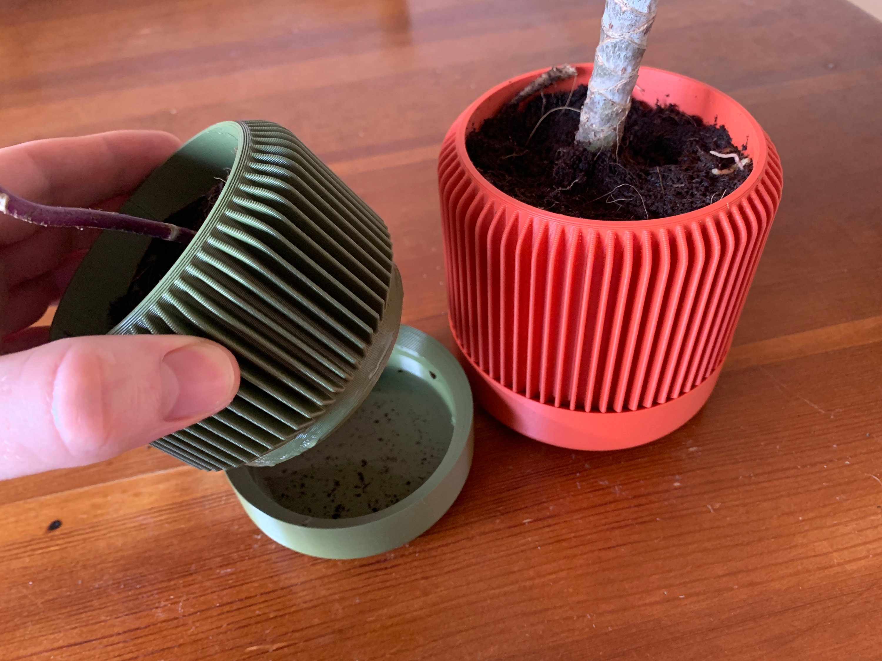 3D Printable Planter With Drip Tray STL File 4 Sizes - Etsy