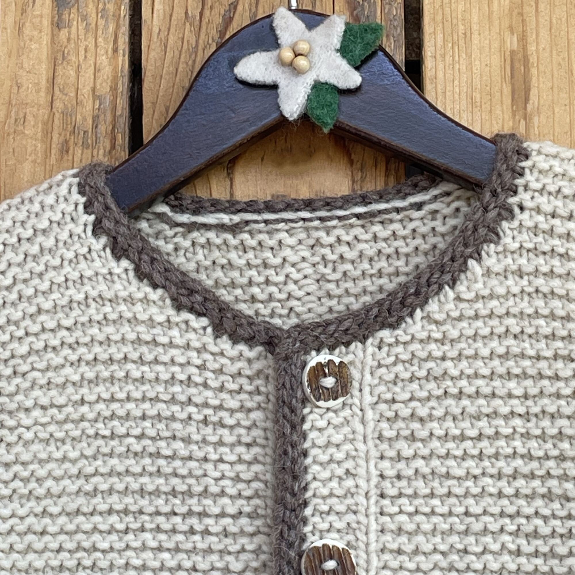 Austrian Kids Trachten Jacket, Folklore Tirolian Hand Knit Wool ...