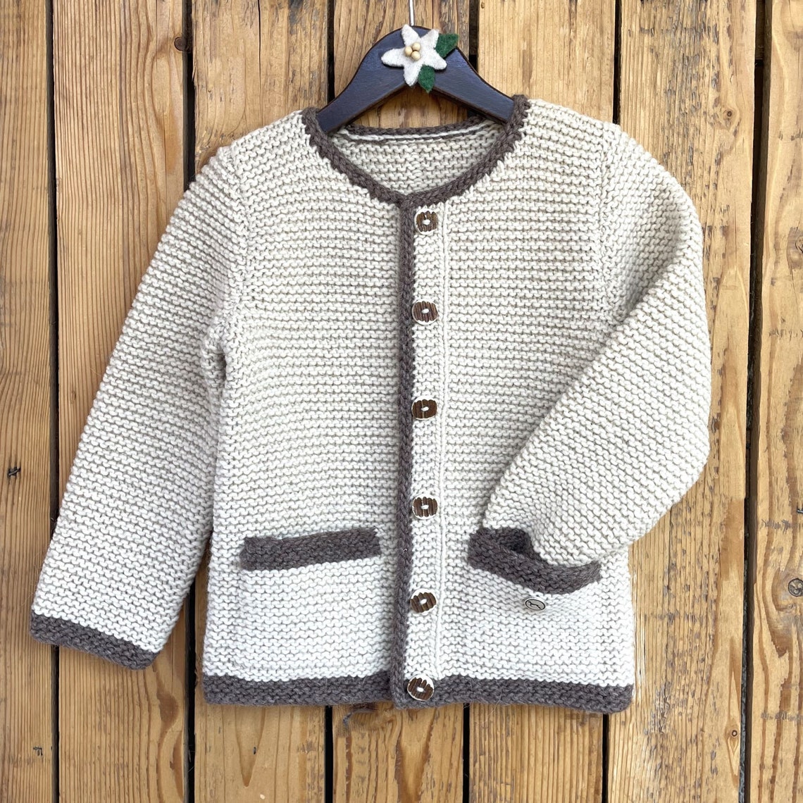 Austrian Kids Trachten Jacket Folklore Tirolian Hand Knit - Etsy