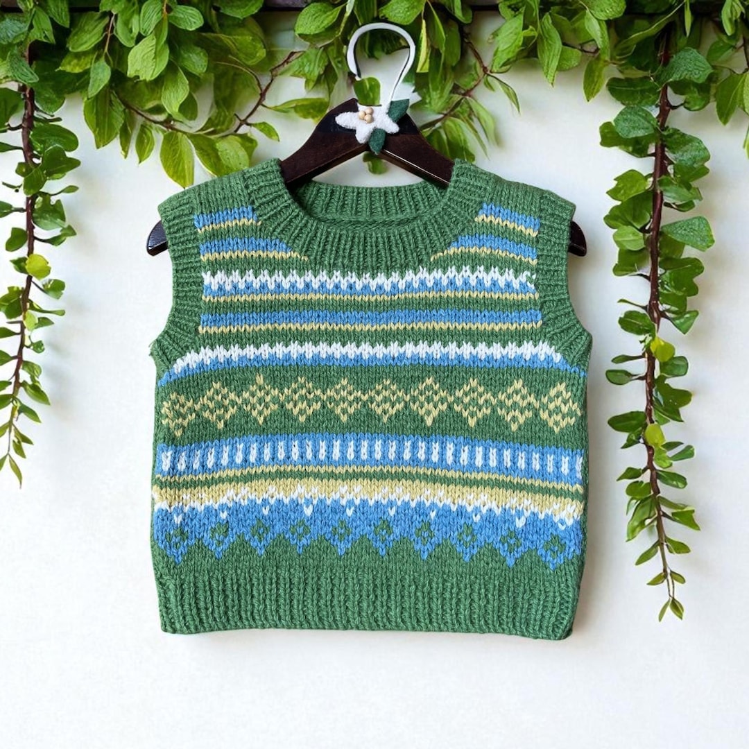 Hand Knit Icelandic Wool Vest: Baby Toddler Sleeveless Sweater - Etsy