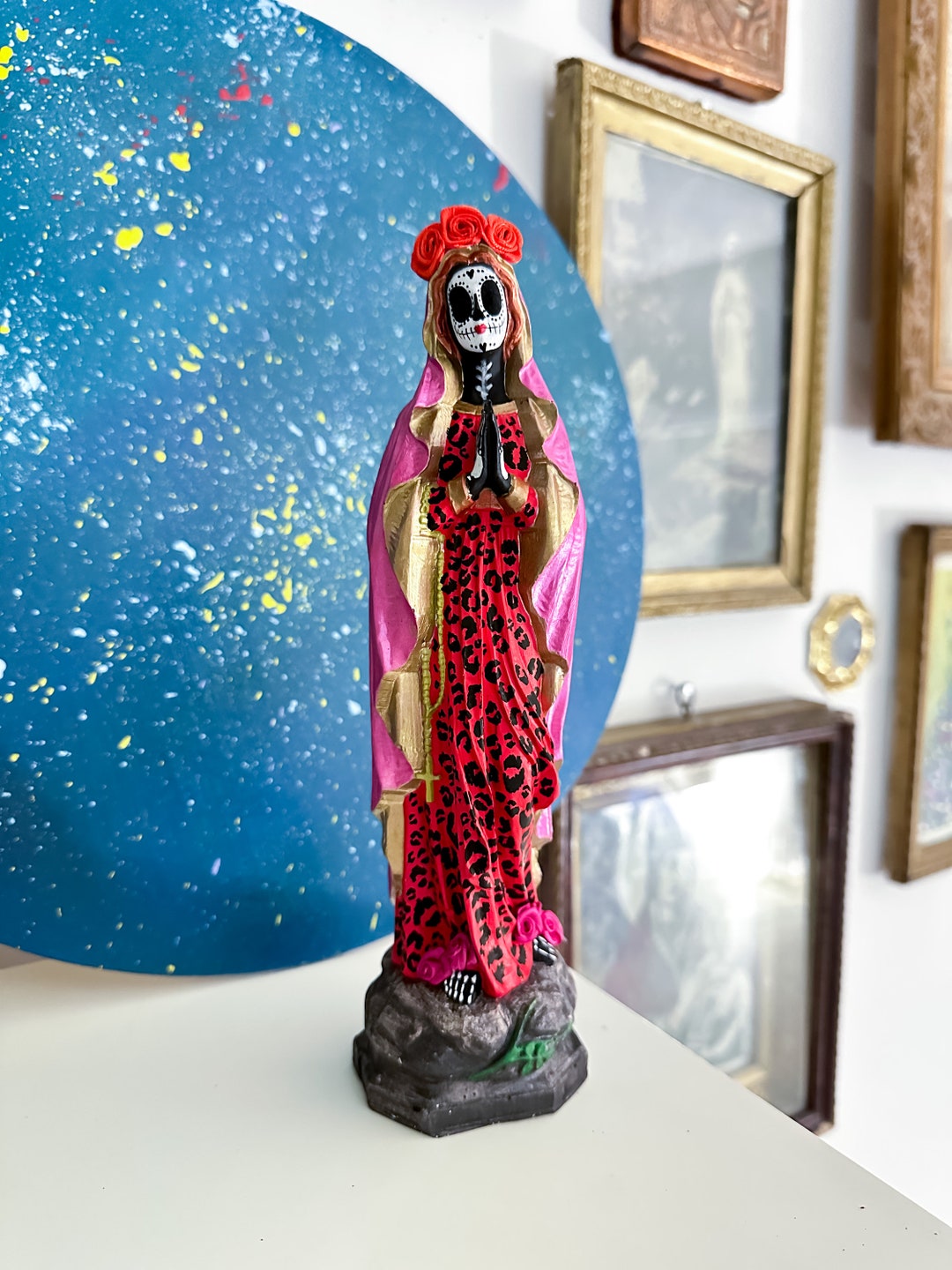 Virgin Mary Figure Santa Muerte Holy Mary Leopard - Etsy