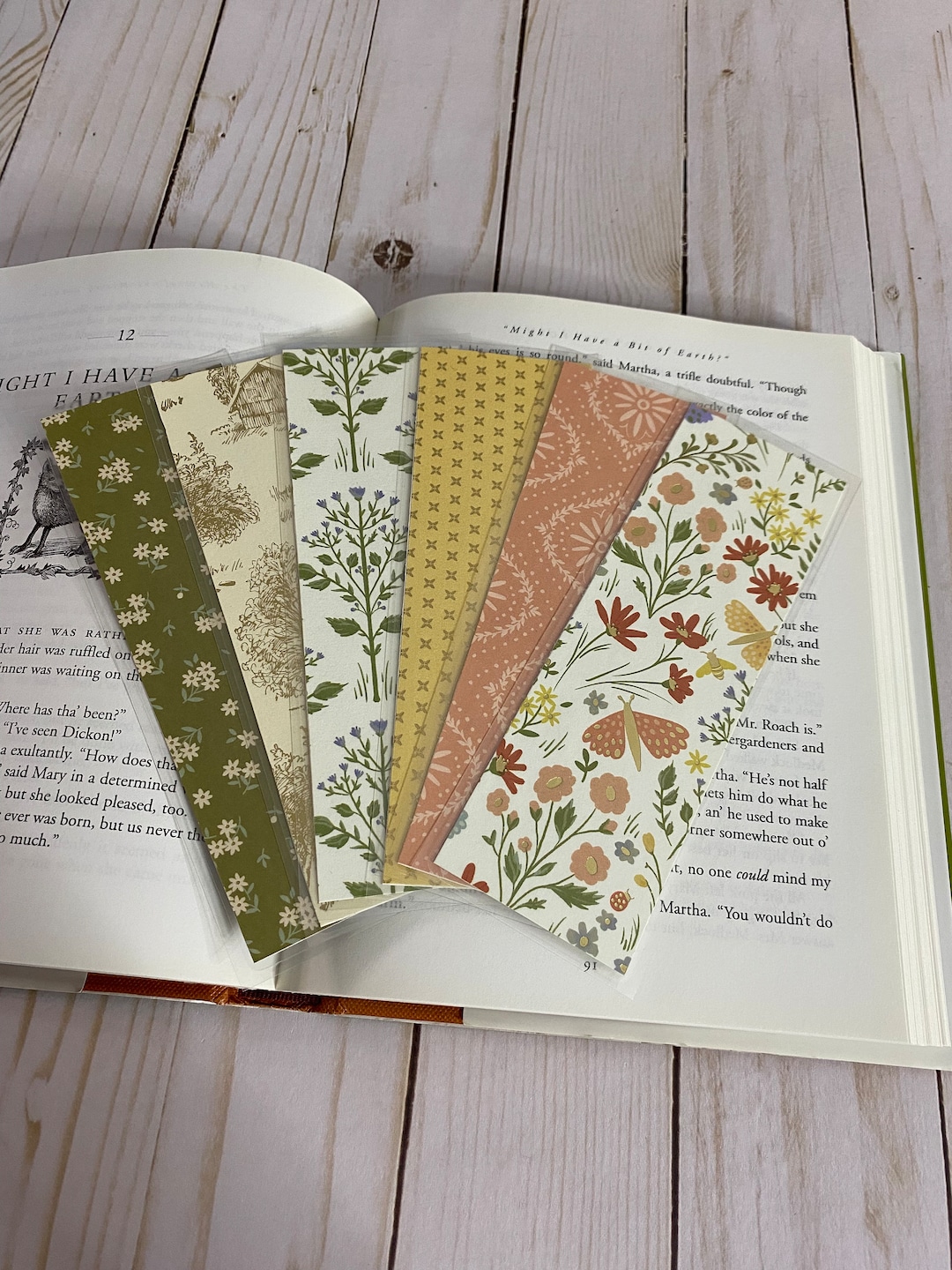 Cottagecore Bookmarks, Book Lover Bookmarks, Laminated Bookmarks - Etsy
