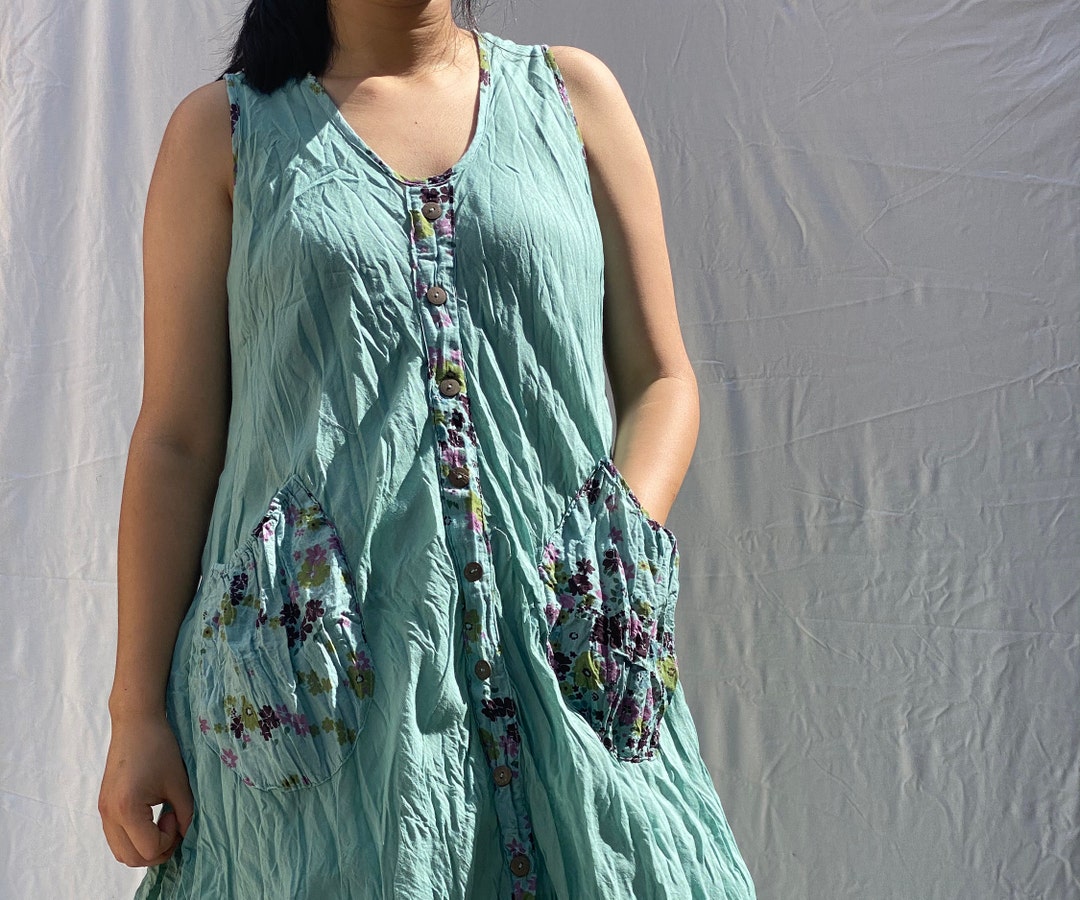 Linen Midi Dress, Summer Linen Dress, Double Layer Linen Dress, Long ...