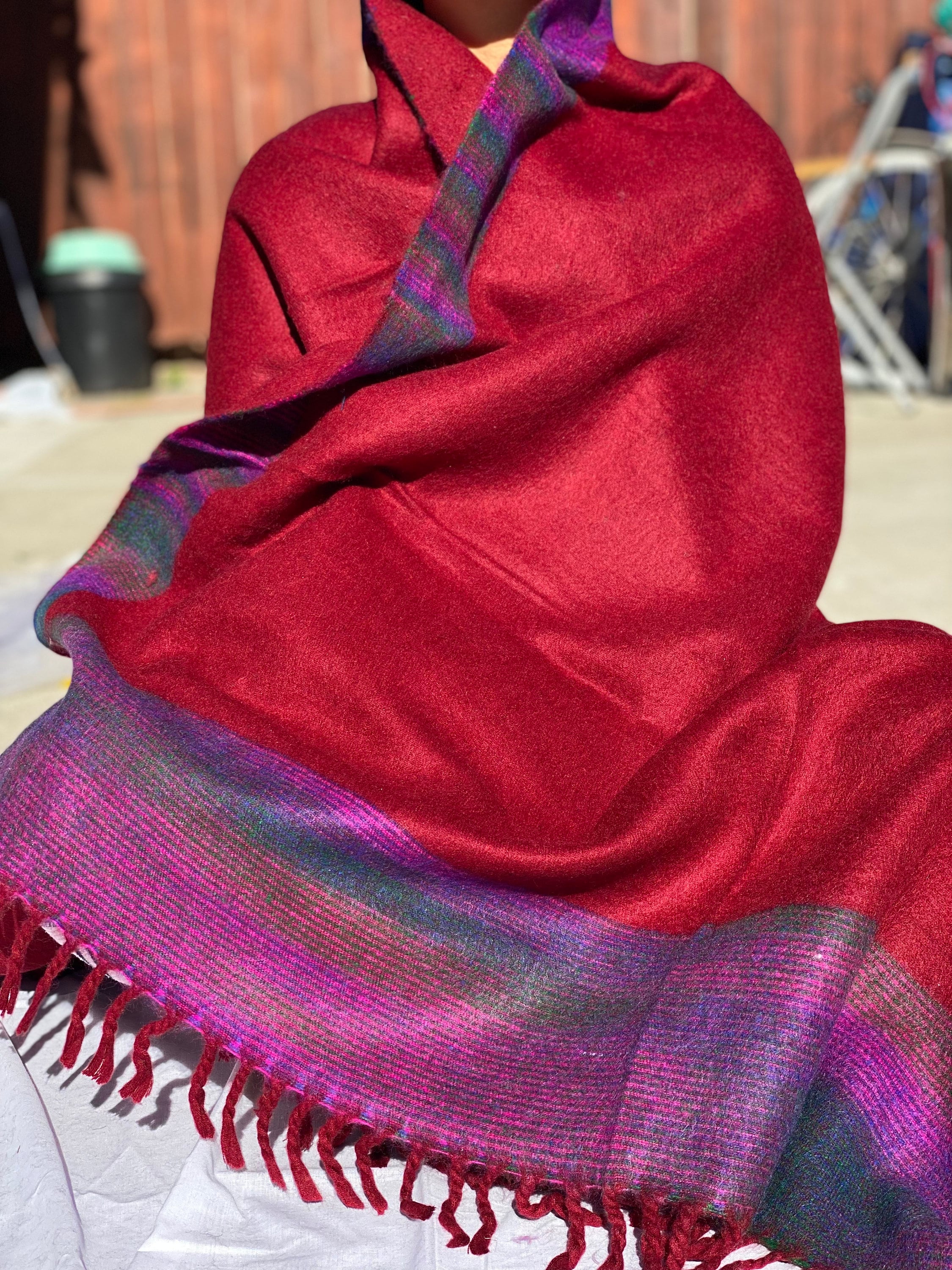 Oversize Pure Yak Wool Blanket, Yak Scarf, Yak Wool Scarf Wrap ...