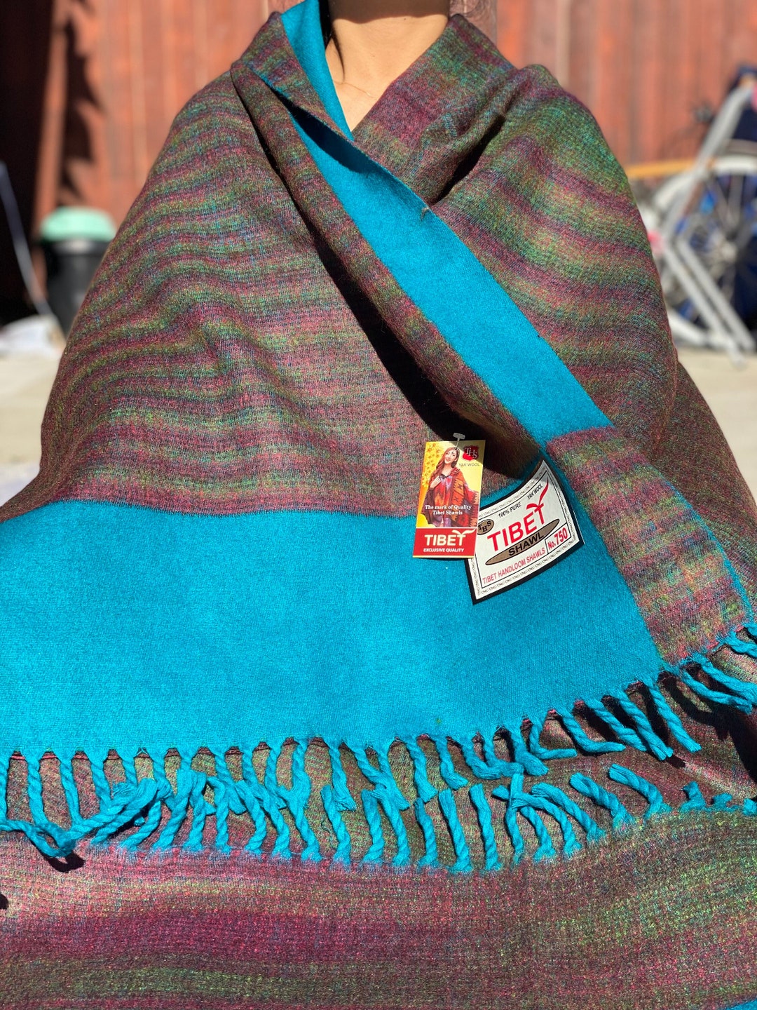 Oversize Pure Yak Wool Blanket, Yak Scarf, Yak Wool Scarf Wrap ...