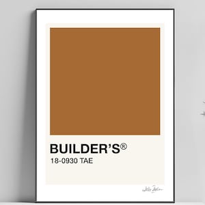 Tea Pantone Colour Guide Print, Original Design, Signed by the Artist ...