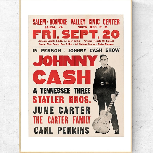Johnny Cash Poster - Etsy