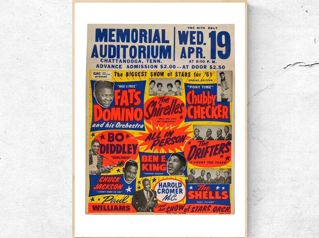 Memorial Auditorium 1961 Concert Poster, Hand Made Digital Pigment Art ...