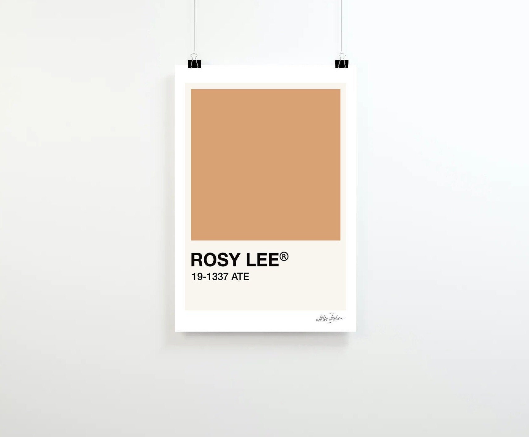 Tea Pantone Color Guide Print, Diseño Original, Firmado por el Artista ...