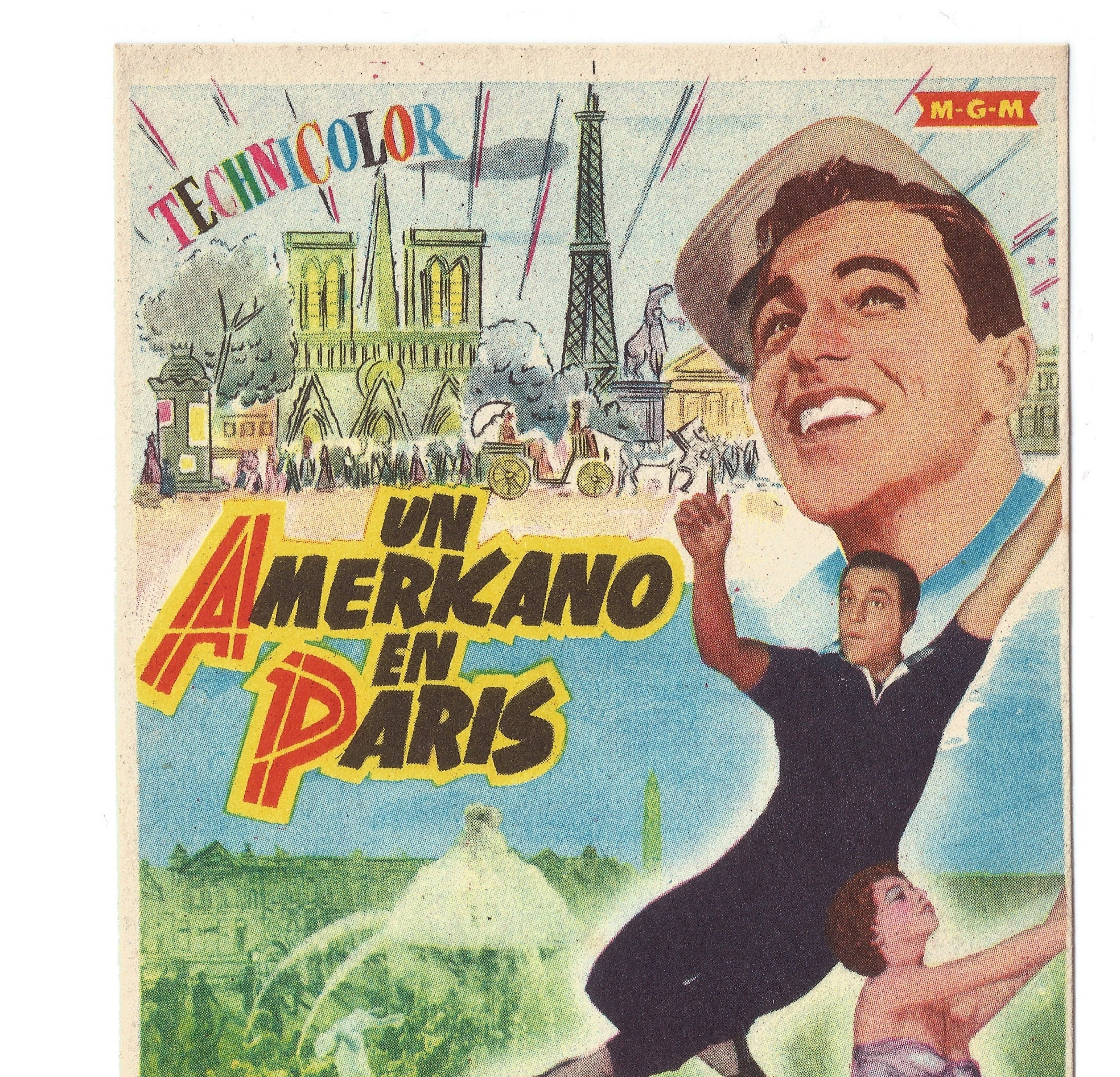 1950s Spanish Movie Poster Print for Gene Kelly's Classic Movie 'an ...