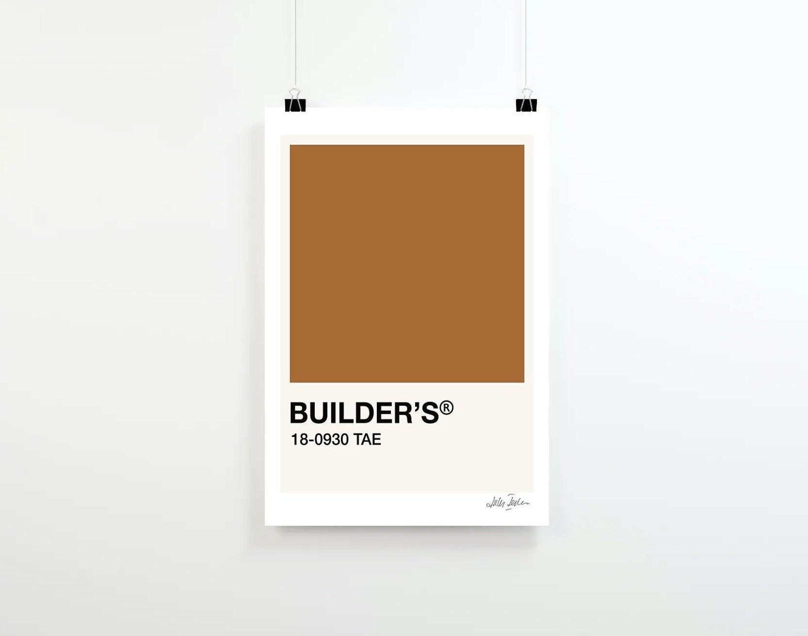 Tea Pantone Colour Guide Print, Original Design, Signed by the Artist ...