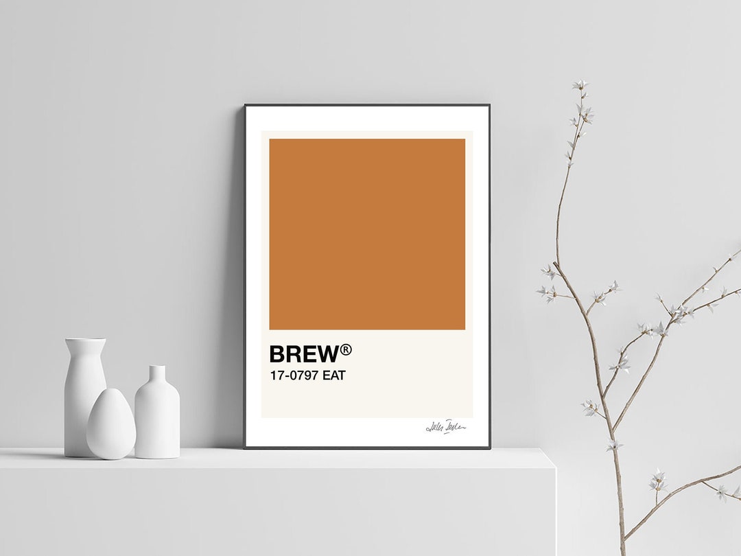 Tea Pantone Colour Guide Print, Original Design, Signed by the Artist ...