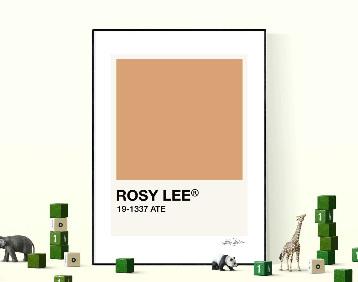 Tea Pantone Color Guide Print, Diseño Original, Firmado por el Artista ...