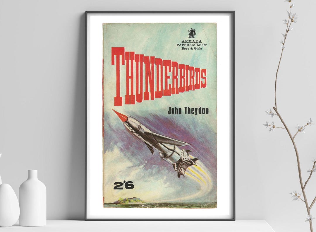 Graphic High Quality 1960s 'thunderbirds!' Paperback Cover Art Print ...