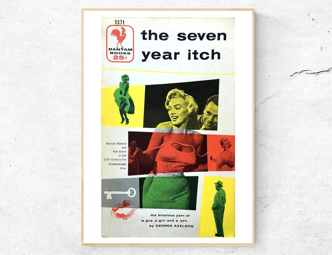Vintage 1960s 'the Seven Year Itch' Bantam Books Paperback Cover ...