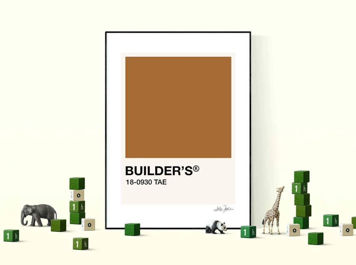 Tea Pantone Colour Guide Print, Original Design, Signed by the Artist ...