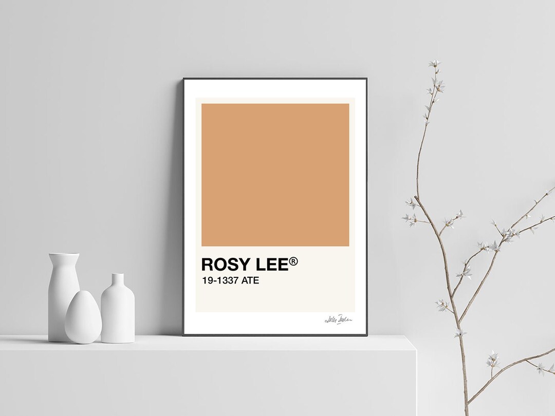 Tea Pantone Color Guide Print, Diseño Original, Firmado por el Artista ...