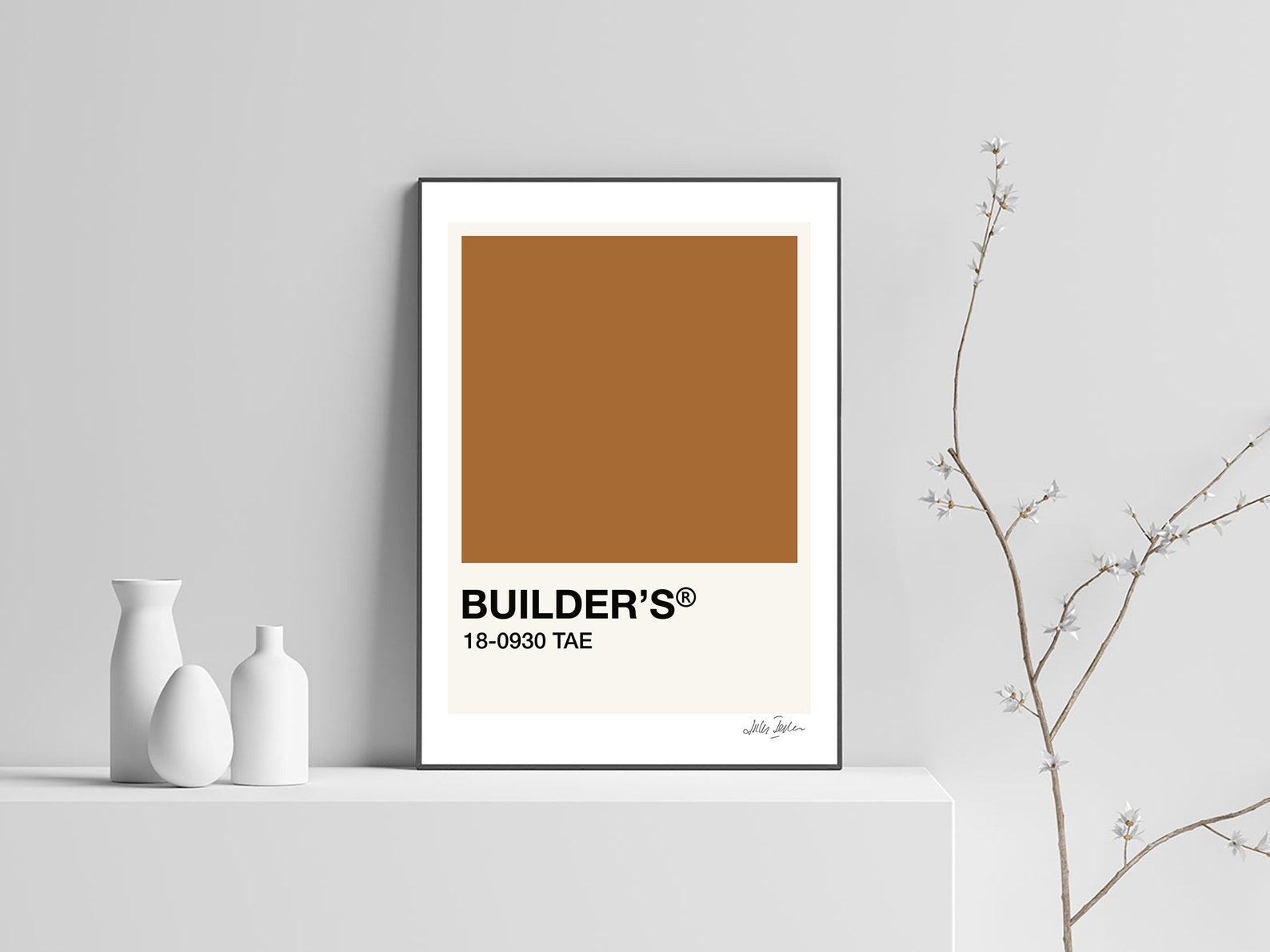 Tea Pantone Colour Guide Print, Original Design, Signed by the Artist ...