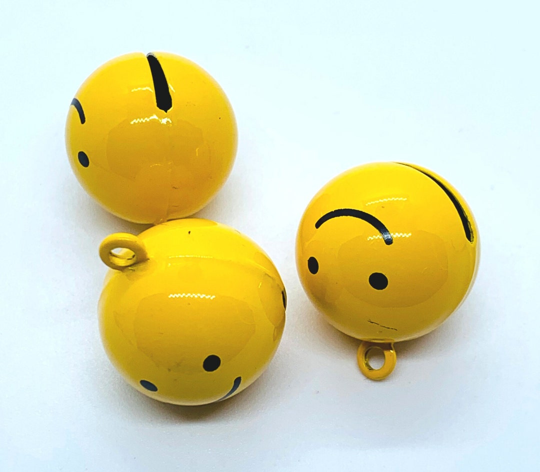 Jingle Bell, Smiley Face Bell, Happy Face Bell, Bright Yellow Bell ...