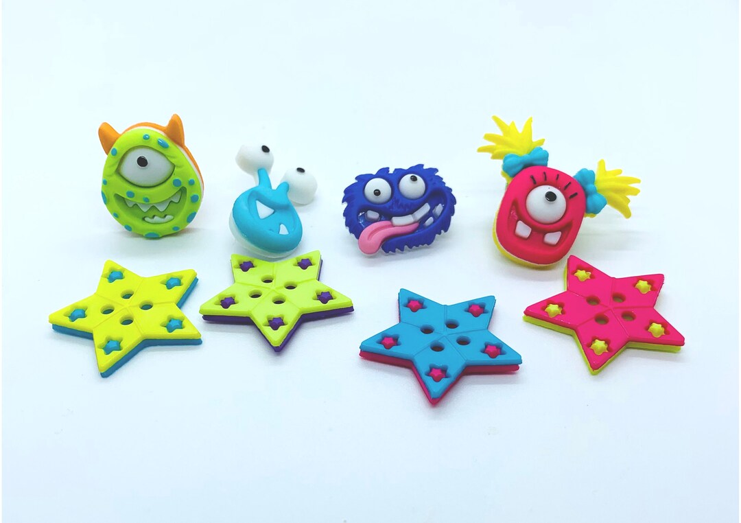 Halloween Button Monster Button Googly Eye Scary Button - Etsy
