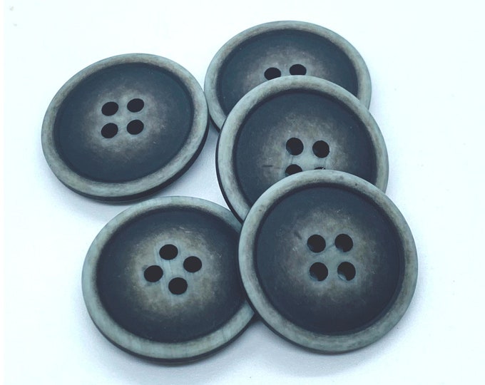 Resin, Round, Black/grey Color, Coat Button, Sweater Buttons, 4 Holes ...