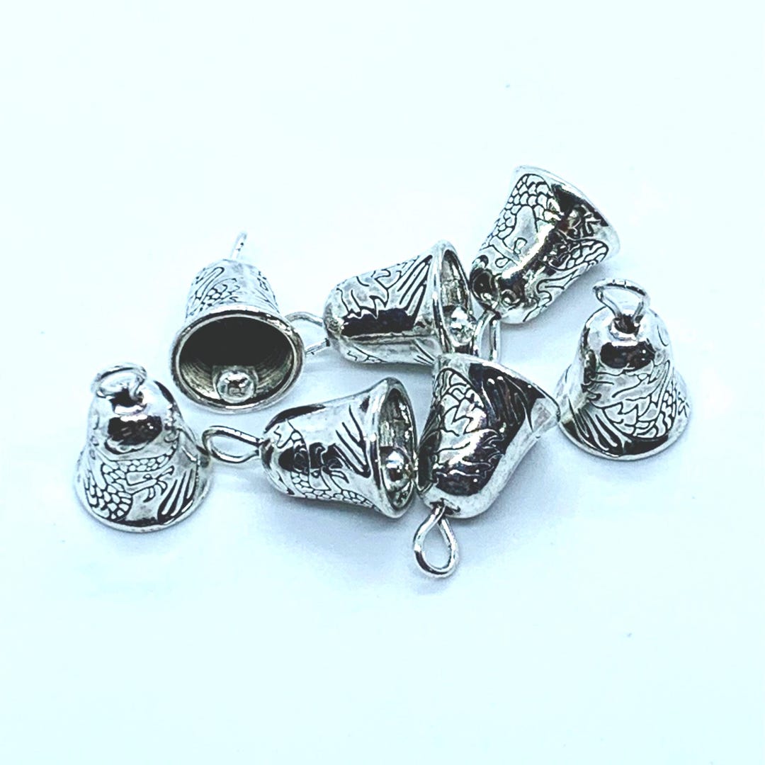 Jingle Bell, Silver Bell, Christmas Bell, Etched Bell, Silver Bell ...