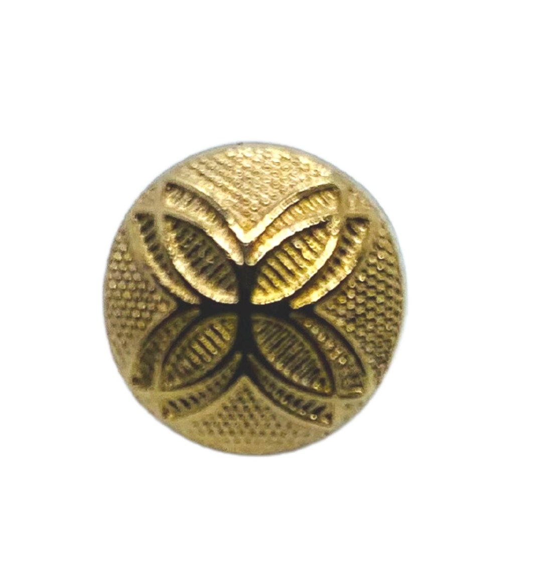 Metal Button, Gold Plated Button, Shank Syle, 11mm in Diameter, Dress ...