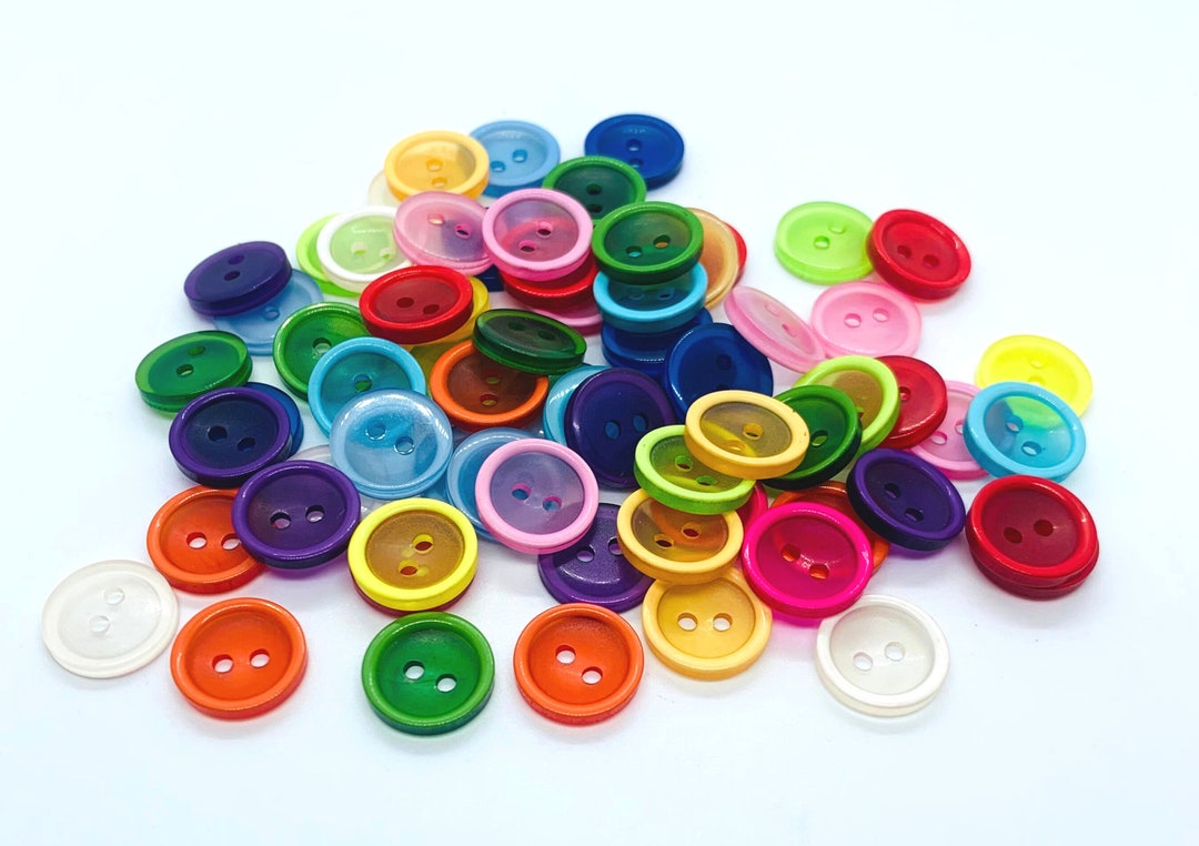 Round Button, Button, Clear Colored Button, Shirt Button, Dress Button, Craft Button, Gift for ...