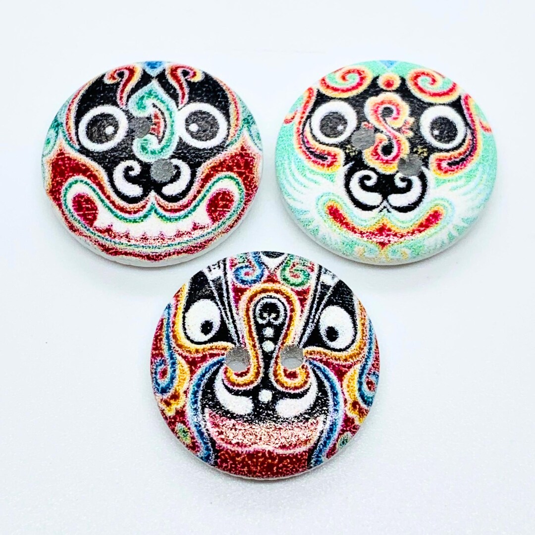 Aboriginal Art Buttons, Wooden Button, 20 Mm Garment Button, Two Hole ...