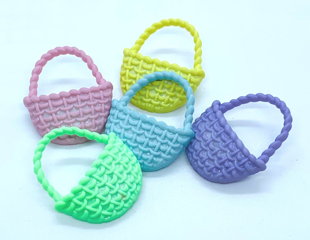 Easter Egg Basket Button, Shank Style, Pastel Colors, Easter Projects ...